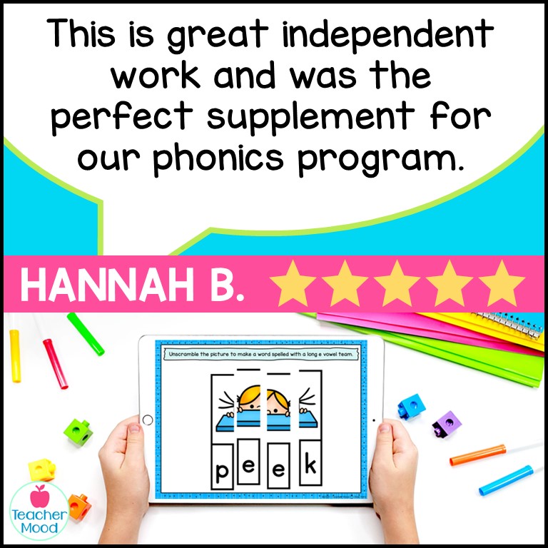 Phonics Games | Long E Vowel Teams | Literacy Centers for 1st Grade ...