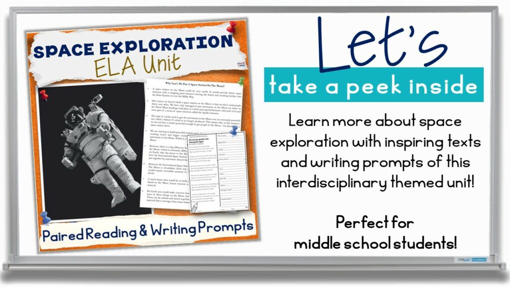 Space Exploration Unit - Middle School Reading Activities - Print and ...