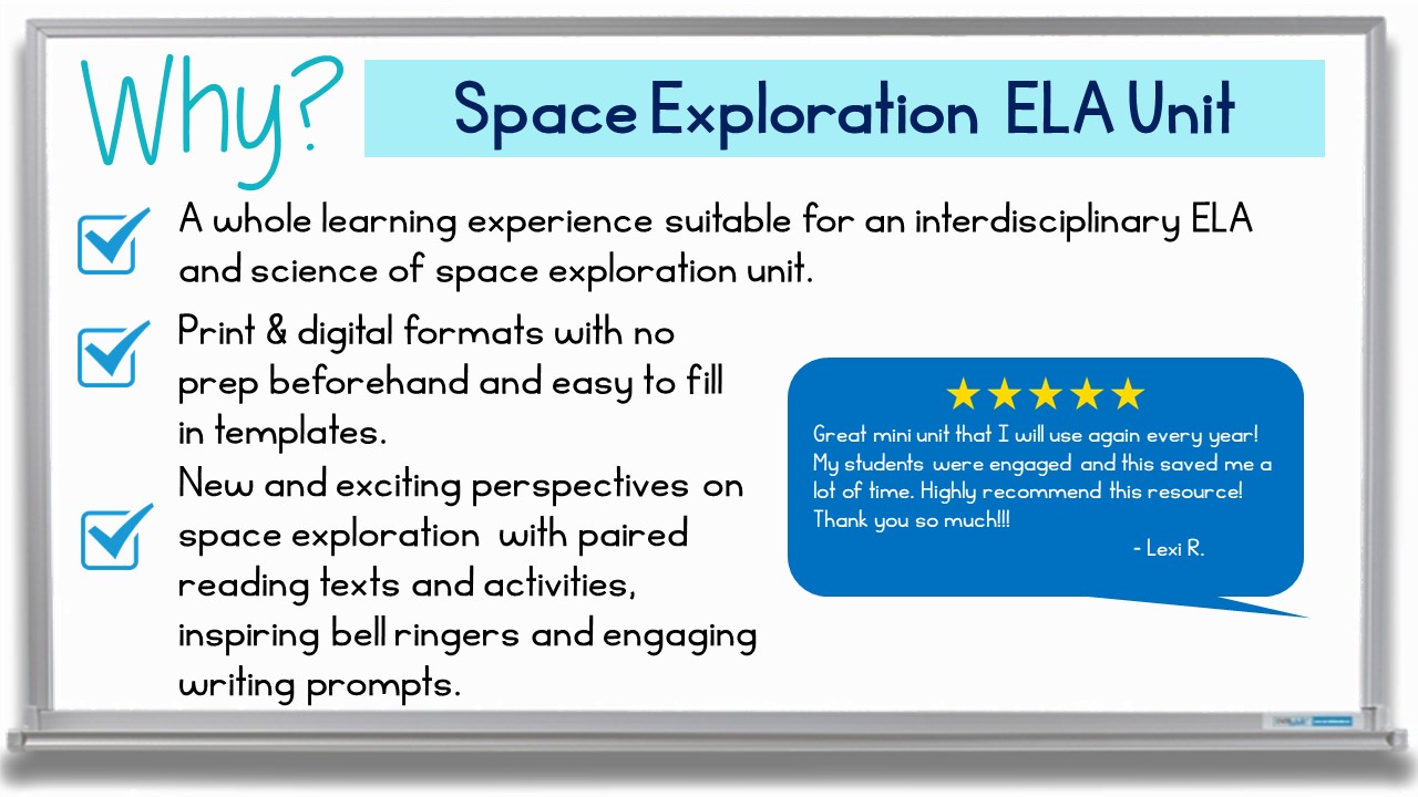 Space Exploration Unit - Middle School Reading Activities - Print and ...