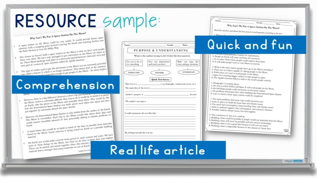 Space Exploration Unit - Middle School Reading Activities - Print and ...