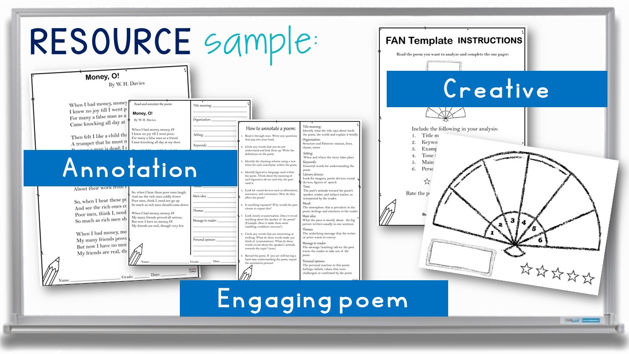 Money Unit - Middle School Paired Reading, Writing Prompts - Print and ...