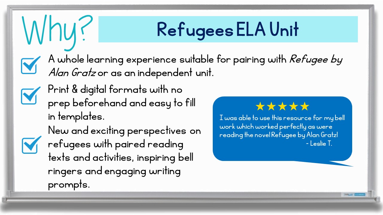 Refugees Unit - Middle School Paired Reading, Prompts for Refugee by ...