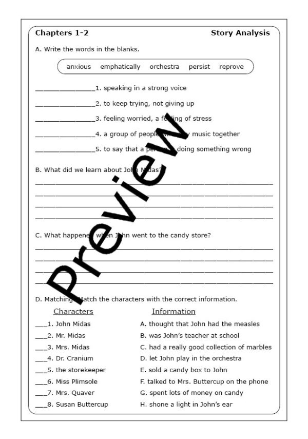 Patrick Skene Catling "The Chocolate Touch" worksheets | Made By Teachers