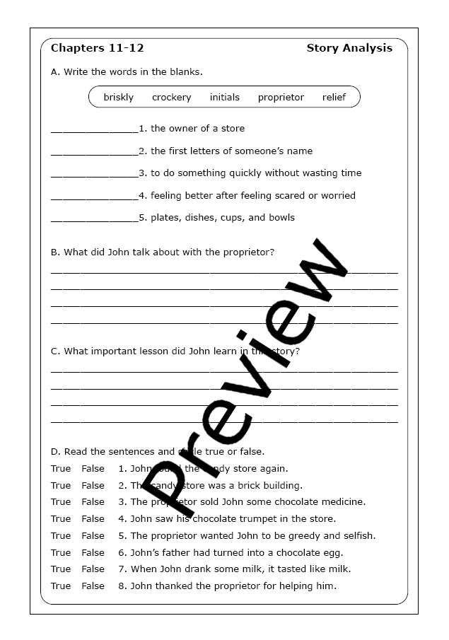 Patrick Skene Catling "The Chocolate Touch" worksheets | Made By Teachers