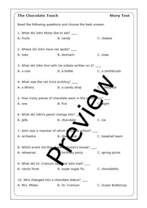 Patrick Skene Catling "The Chocolate Touch" worksheets - Made By Teachers