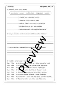 Neil Gaiman "Coraline" worksheets | Made By Teachers
