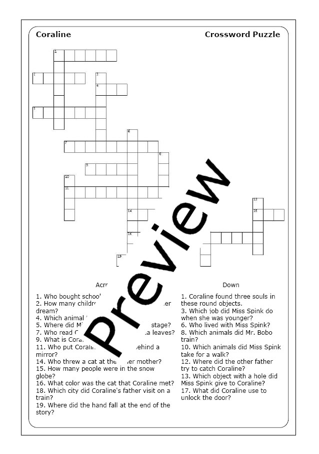 Neil Gaiman "Coraline" worksheets | Made By Teachers