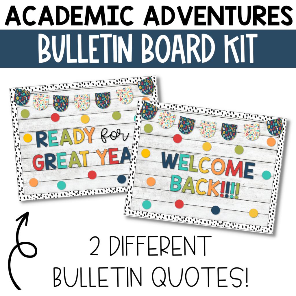 Rainbow Back to School Bulletin Board Kit / Academic Adventures | Made ...