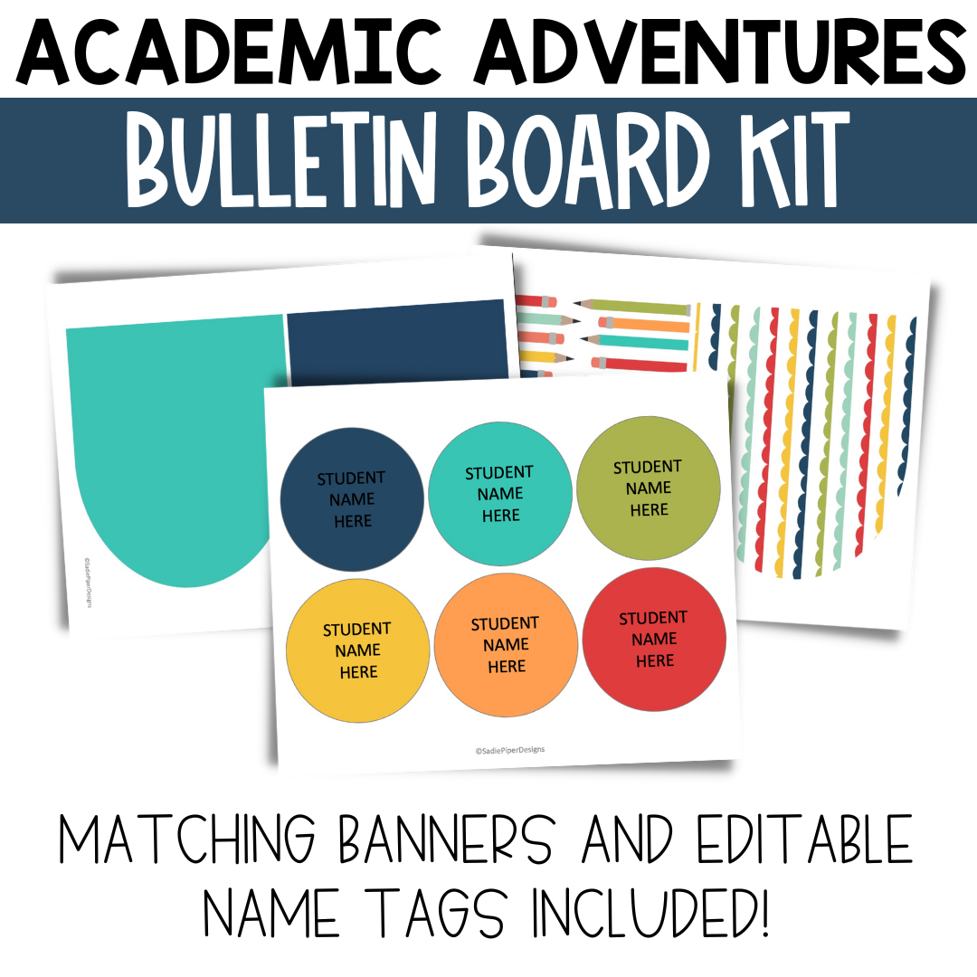 Rainbow Back to School Bulletin Board Kit / Academic Adventures | Made ...