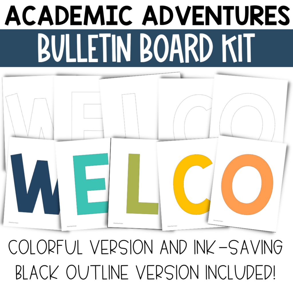 Rainbow Back to School Bulletin Board Kit / Academic Adventures | Made ...