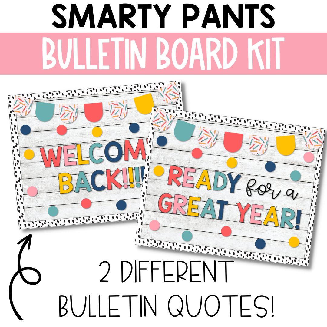 Rainbow Back to School Bulletin Board Kit / Smarty Pants | Made By Teachers