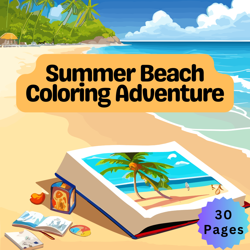 A Summer Beach Coloring Book Adventure | Made By Teachers