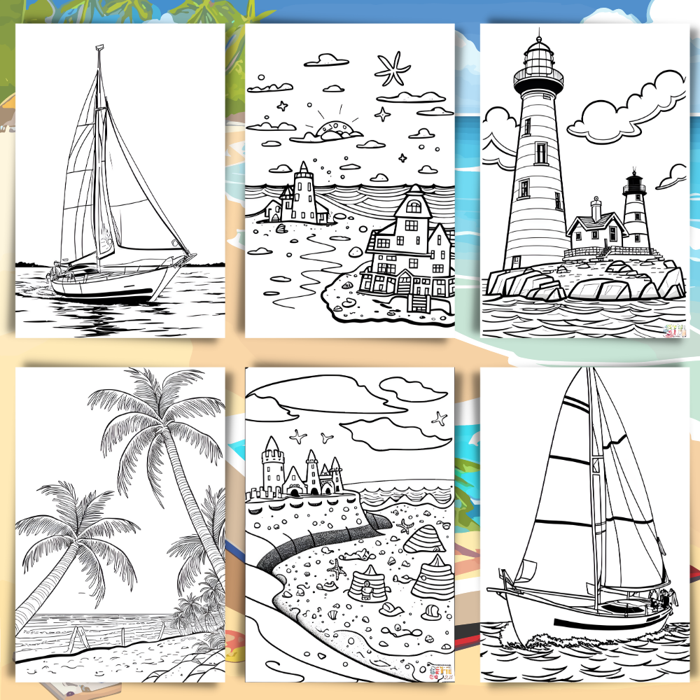 A Summer Beach Coloring Book Adventure | Made By Teachers