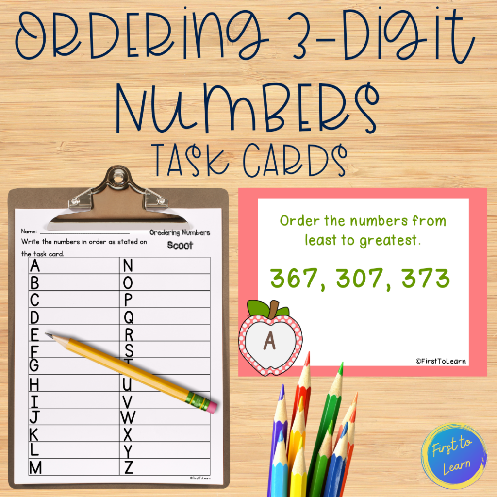 Ordering 3-Digit Numbers Task Cards | Made By Teachers