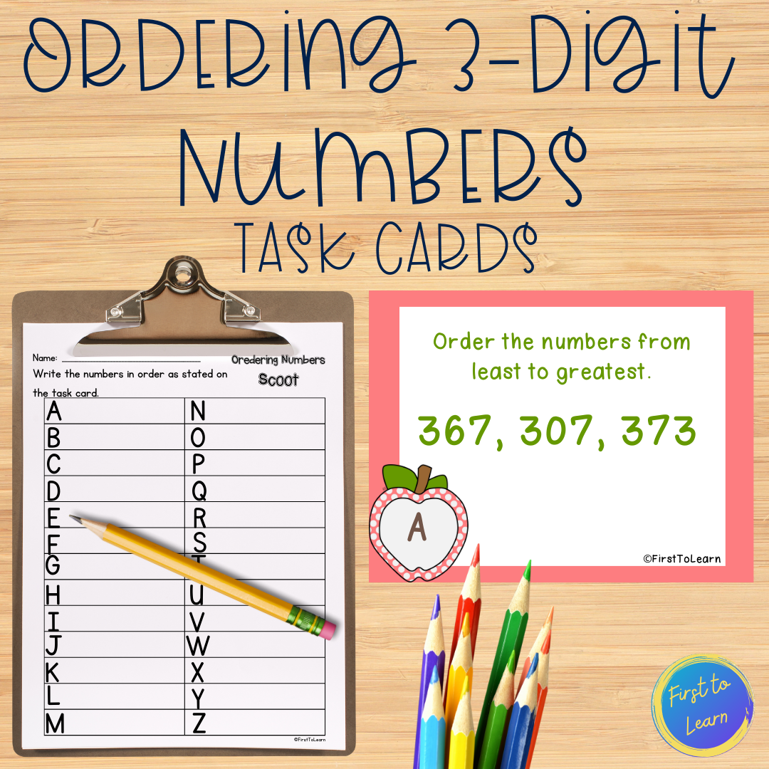 Ordering 3-Digit Numbers Task Cards | Made By Teachers