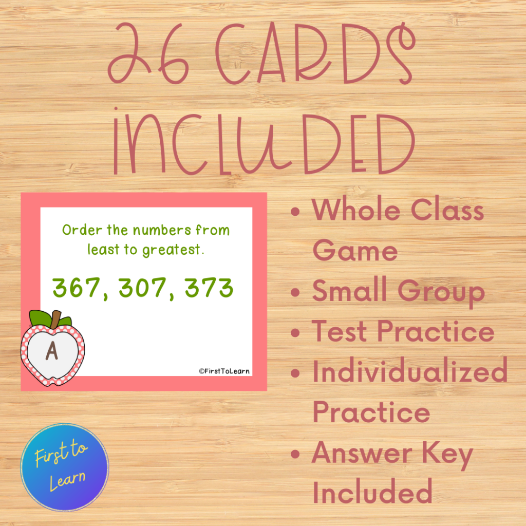 Ordering 3-Digit Numbers Task Cards | Made By Teachers