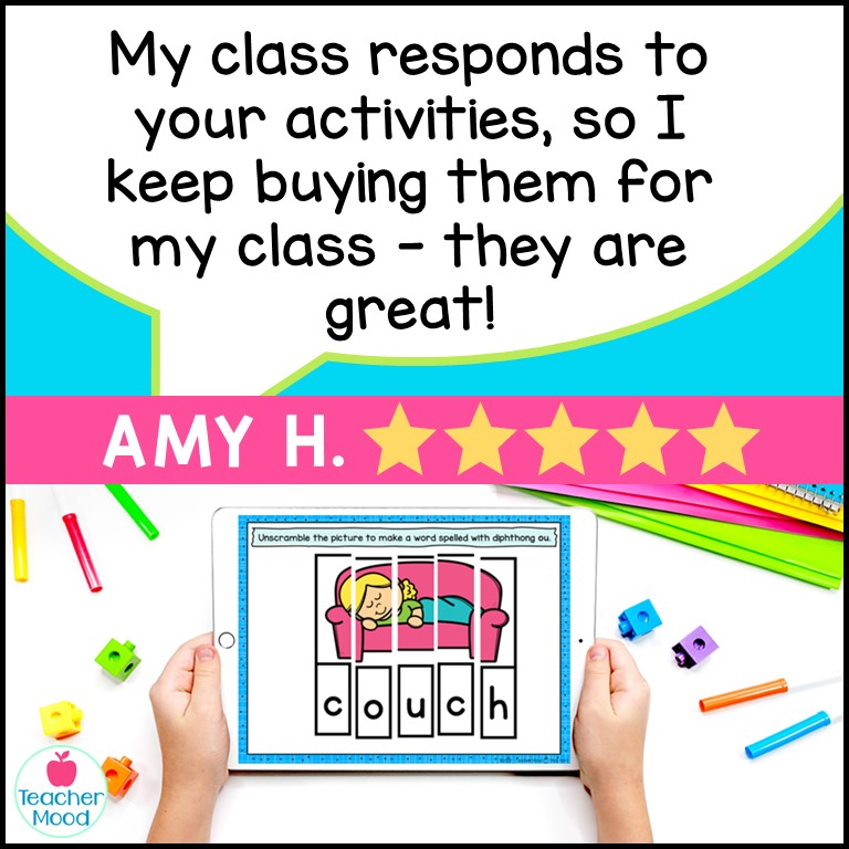 Phonics Games | Diphthongs OU OW | Literacy Centers for 1st Grade ...