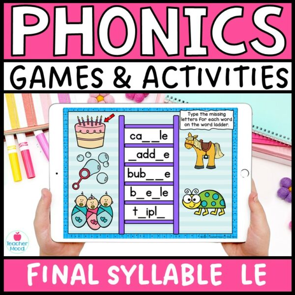 Phonics Games | Consonant LE Syllable | Literacy Centers for 1st Grade ...