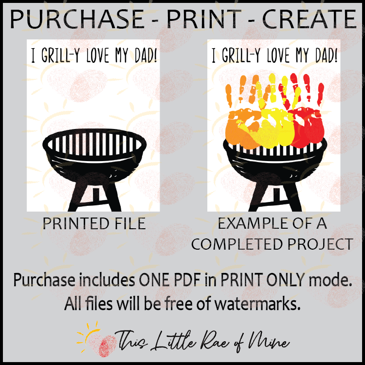 I Grill-Y love You - Dad - Grandpa - BBQ - Father's Day - Handprint ...