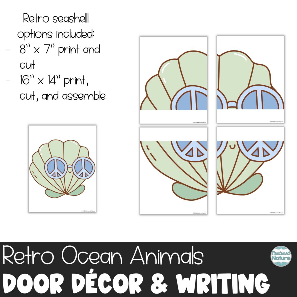 Retro Classroom Decor - Ocean Animals Door or Bulletin Board with ...
