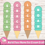 Build Your Name Ice Cream Craft | Fun Printable Name Practice Activity ...