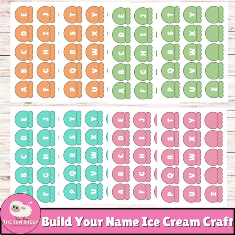 Build Your Name Ice Cream Craft | Fun Printable Name Practice Activity ...