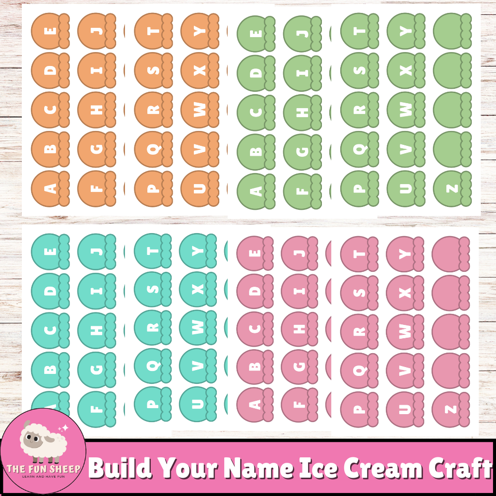 Build Your Name Ice Cream Craft | Fun Printable Name Practice Activity ...
