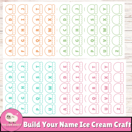 Build Your Name Ice Cream Craft | Fun Printable Name Practice Activity ...