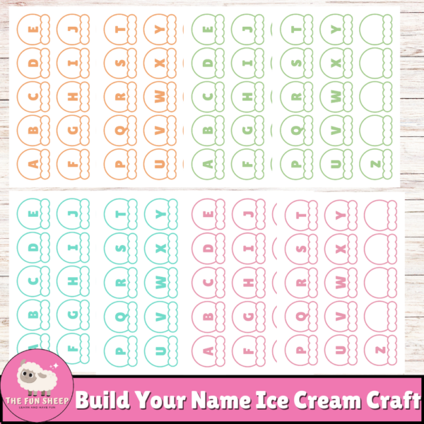 Build Your Name Ice Cream Craft | Fun Printable Name Practice Activity ...