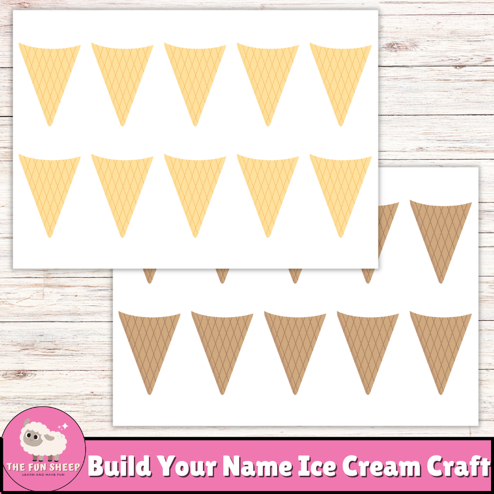 Build Your Name Ice Cream Craft | Fun Printable Name Practice Activity ...