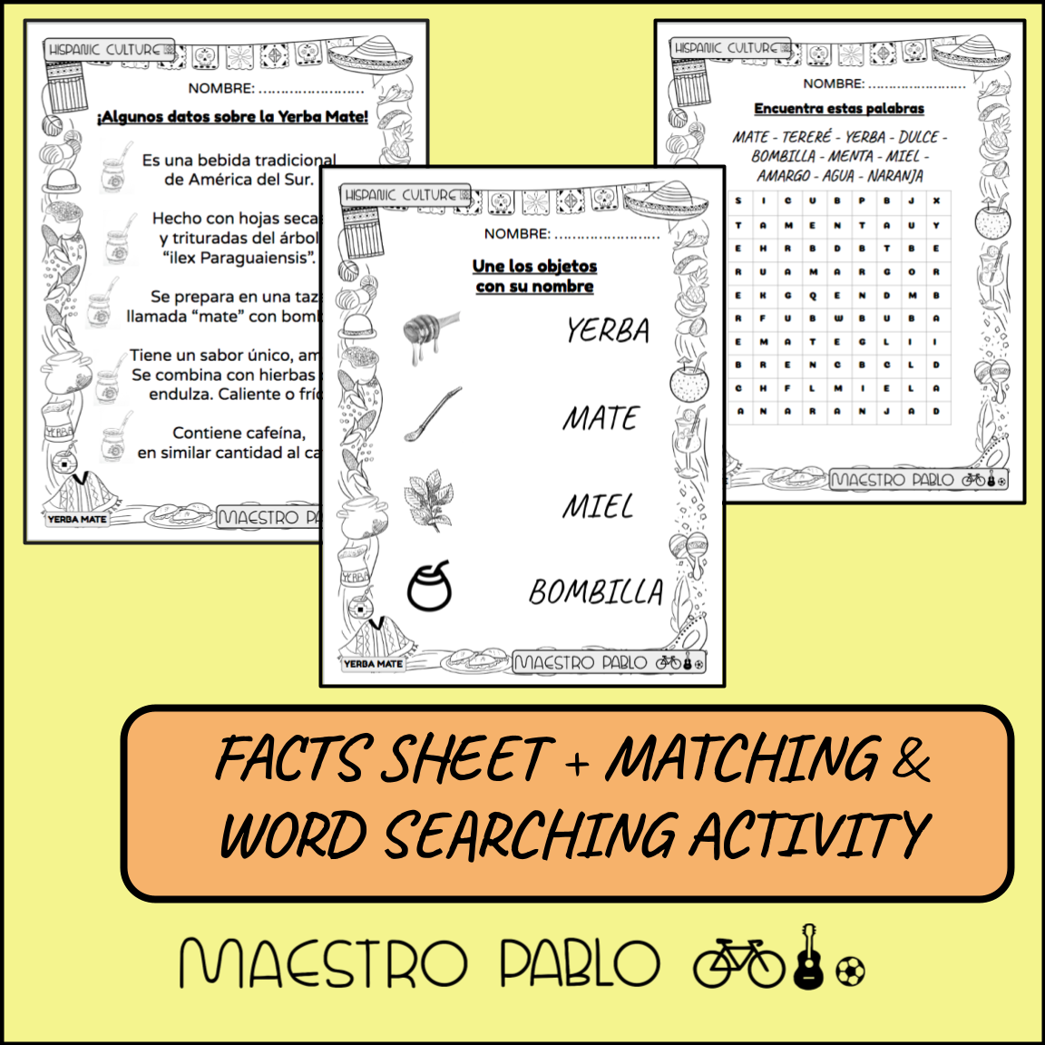 Yerba Mate Hispanic Culture Video Lesson and Printable Worksheets ...