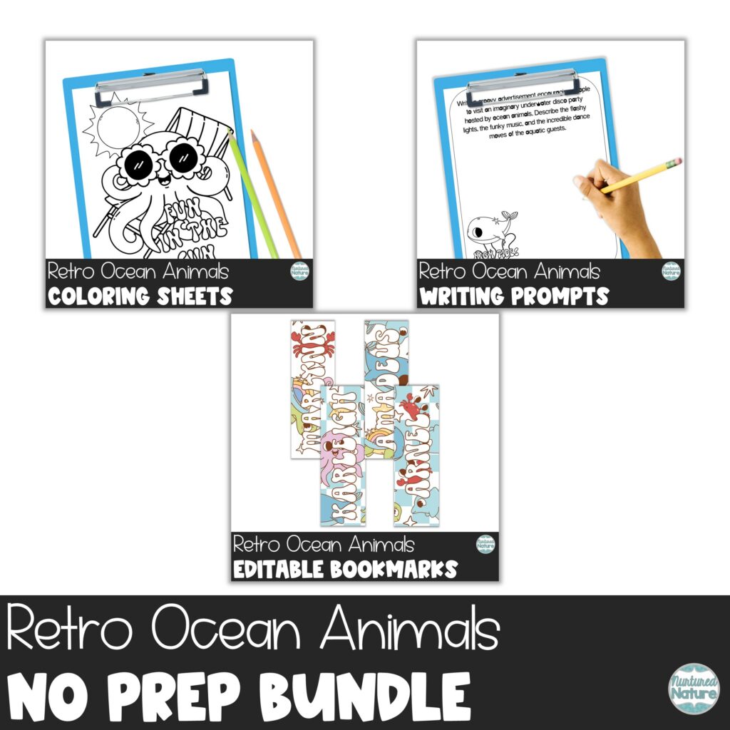 End of the Year Activities for Upper Elementary - Retro Ocean Animals ...