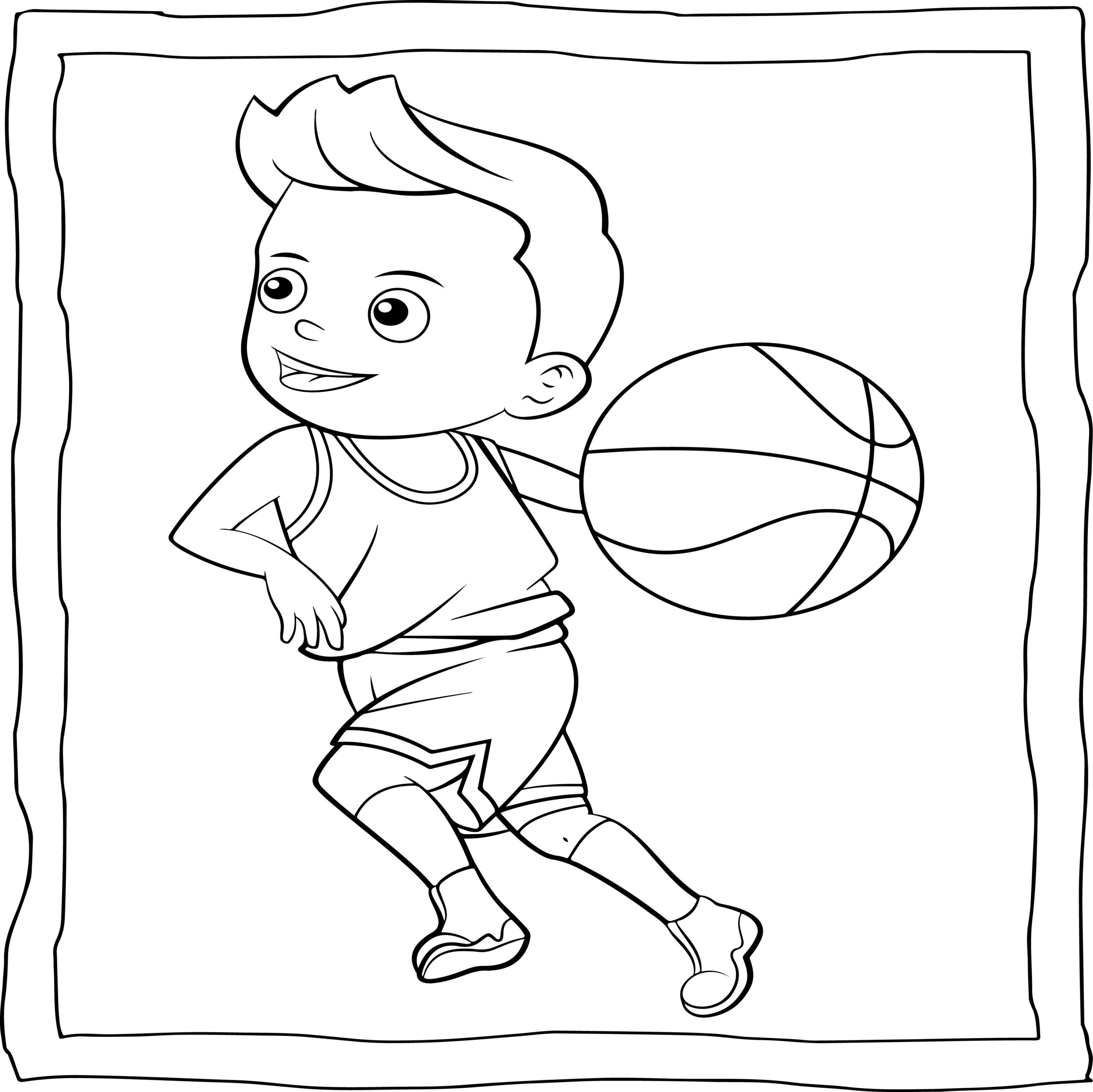 Basketball Coloring Book : Easy and Fun Basketball Coloring Book for ...