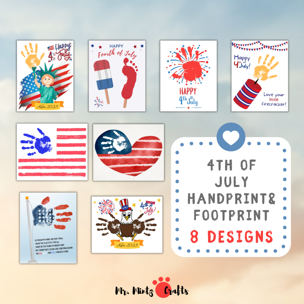 4th Of July Handprint And Footprint Craft Bundle / 8 Designs | Made By ...