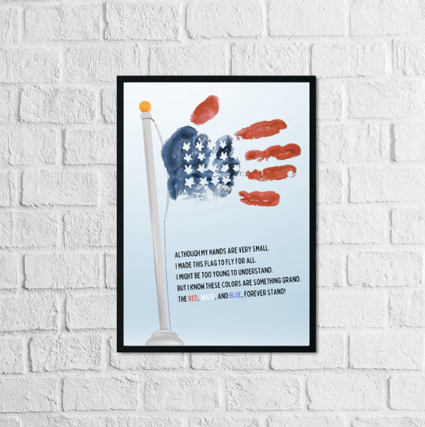 Flag Poem Handprint Art | 4th of July Independence Day Handprint Art ...