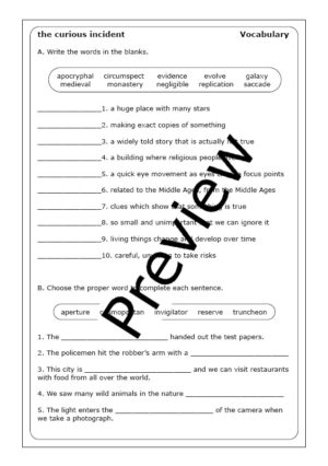 Mark Haddon "the curious incident of the dog..." worksheets | Made By Teachers