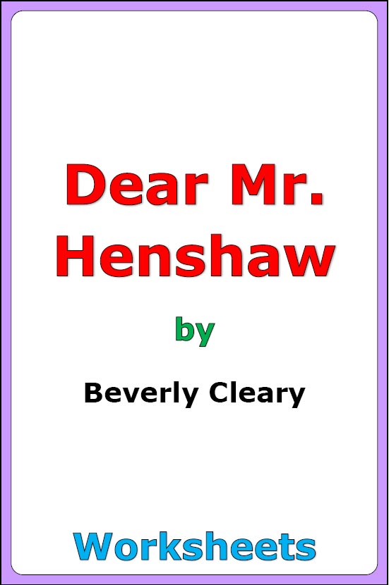 Beverly Cleary "Dear Mr. Henshaw" worksheets | Made By Teachers