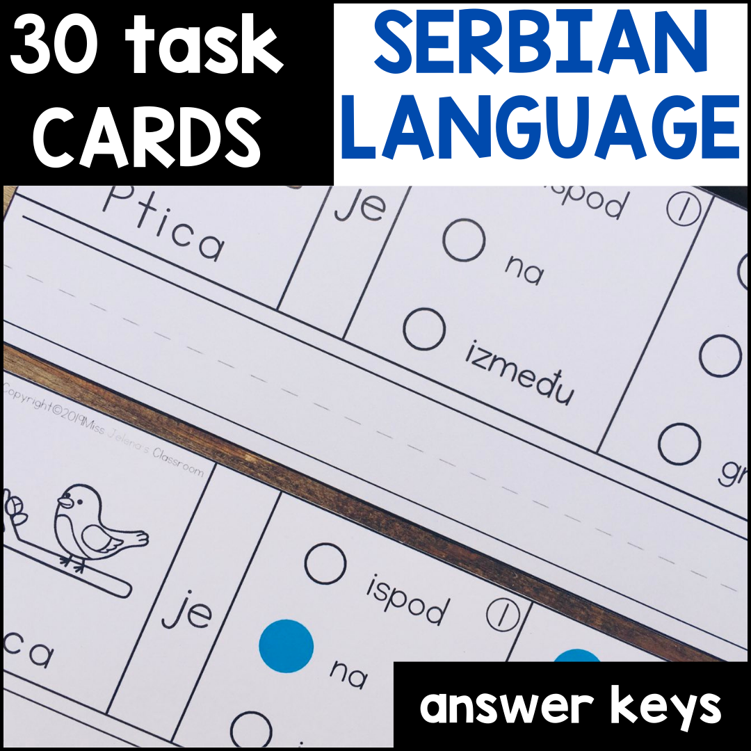 Serbian Spring Prepositions Cyrillic Alphabet- Srpski jezik | Made By ...
