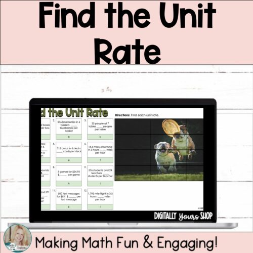 Find Unit Rate Self-Checking Digital Activity | Made By Teachers