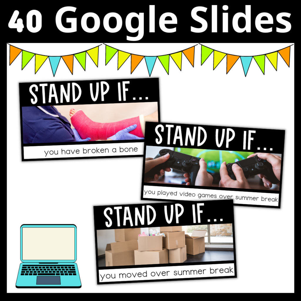 Back to School / After Summer Break Activity - Stand Up Sit Down Game ...