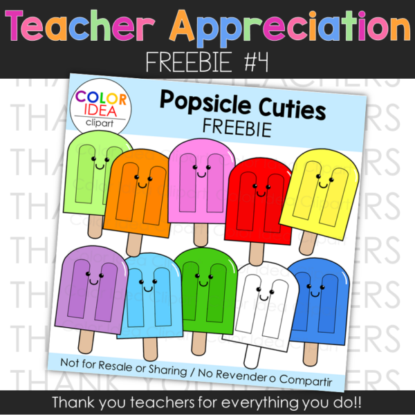 Popsicle Cuties - Teacher Appreciation FREEBIE #4 | Made By Teachers