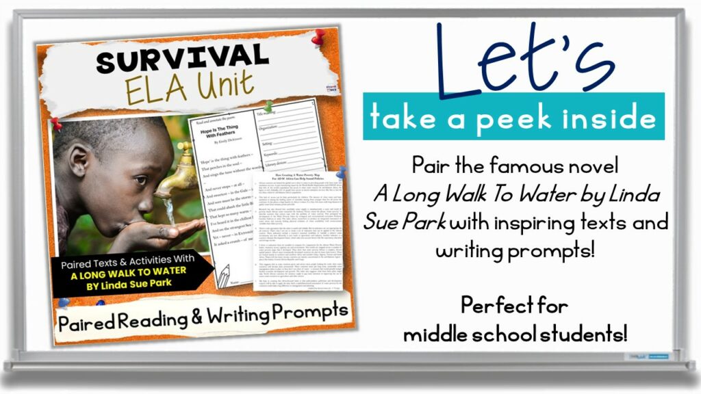 Survival Unit - Middle School Paired Reading, Prompts for A Long Walk ...
