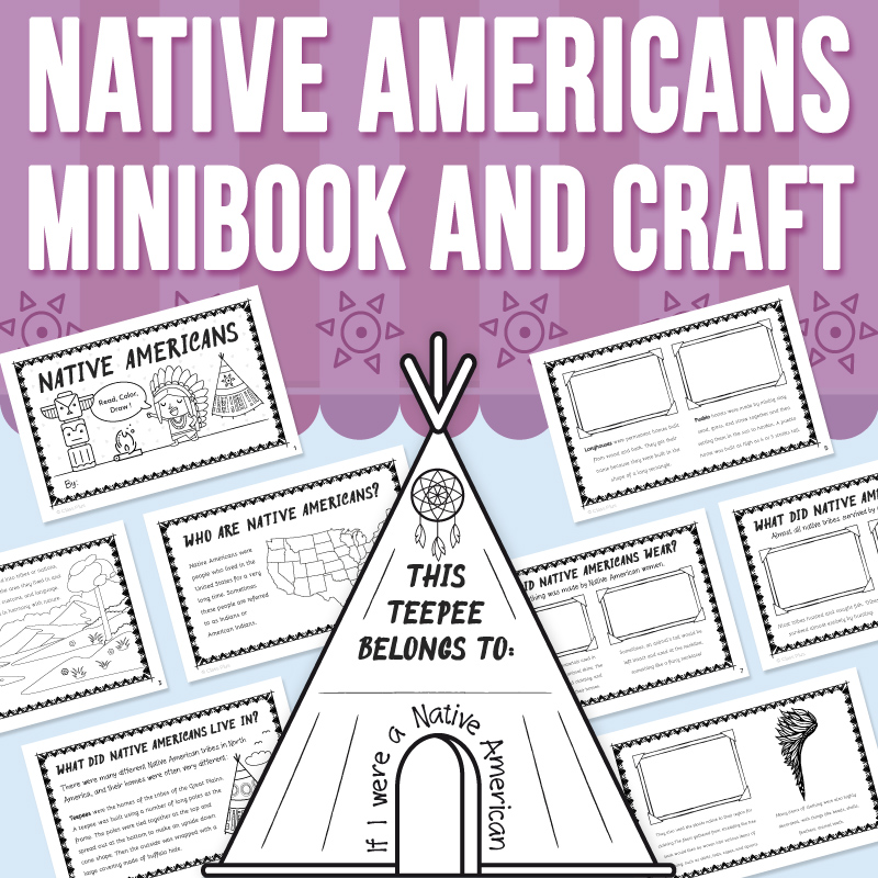 Native Americans Mini Book and Craft | Made By Teachers