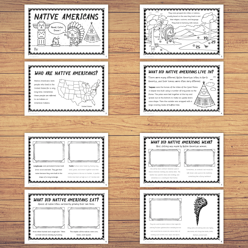 Native Americans Mini Book and Craft | Made By Teachers