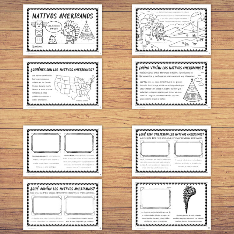 Nativos Americanos Actividad: Mini Libro y Manualidad, Spanish Resource ...