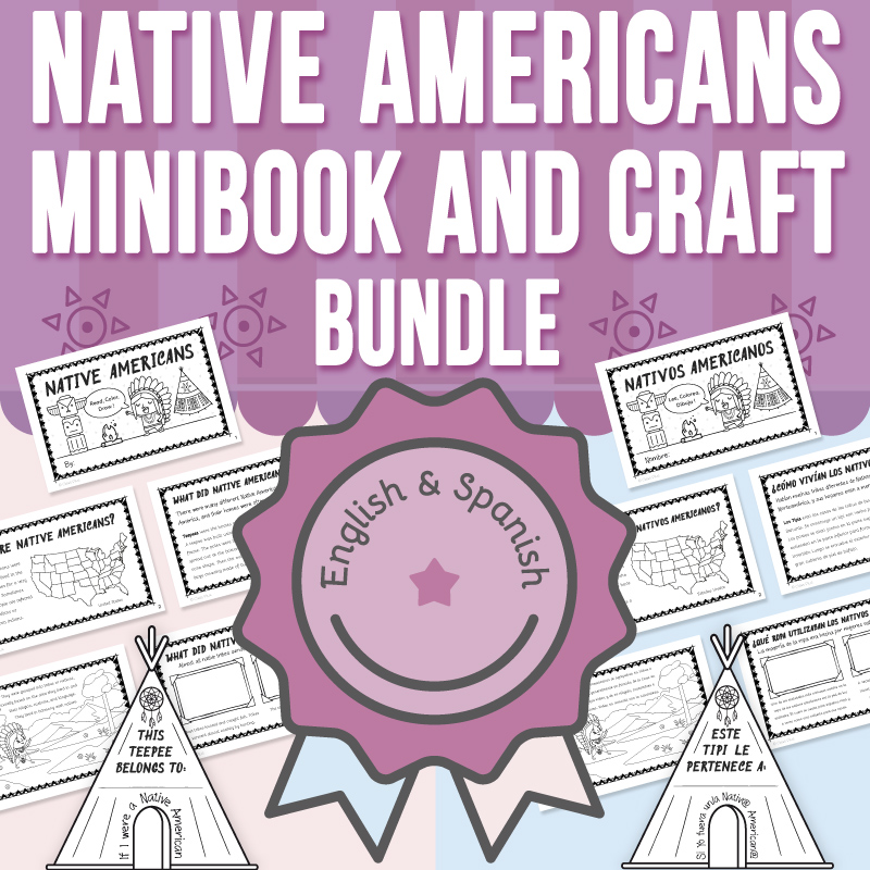 Native Americans Mini Book and Crafts BUNDLE | Made By Teachers