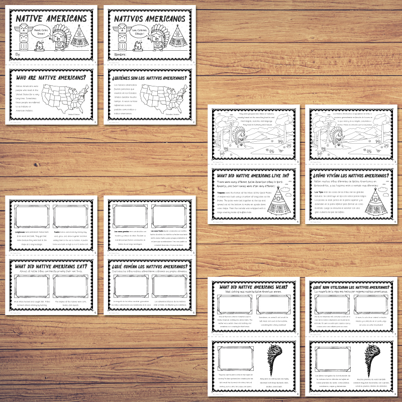 Native Americans Mini Book and Crafts BUNDLE | Made By Teachers