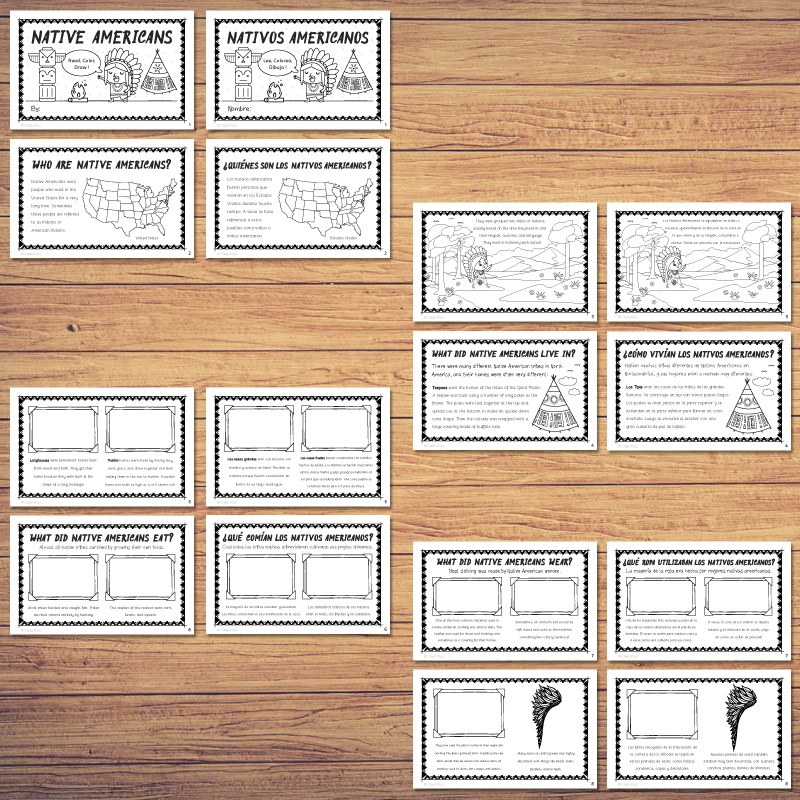 Native Americans Mini Book and Crafts BUNDLE | Made By Teachers