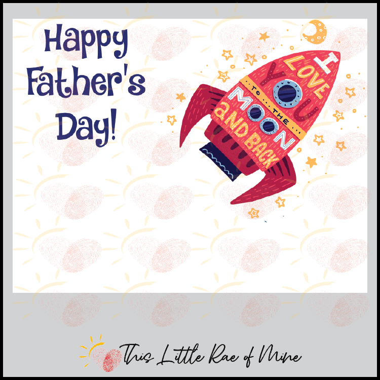 Love you to the moon and back - rocket - Father's Day - Handprint Art ...