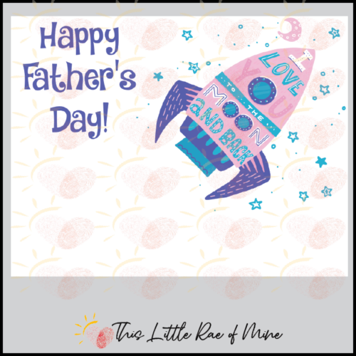 Love you to the moon and back - rocket - Father's Day - Handprint Art ...